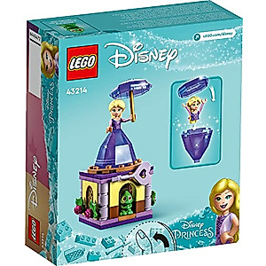 LEGO Disney Princess Twirling Rapunzel 43214, Buildable Toy with Diamond Dress Mini-Doll and Pascal The Chameleon Figure, Collectible Toys for Girls & Boys