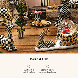 MACKENZIE-CHILDS Snow Globe, Christmas Decoration for Living Room, Holiday Decor, Dashing Through The Snow