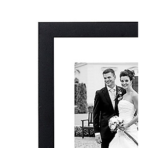 Americanflat 7 Pack Black Gallery Wall Frame Set - Includes One 11x14 Frame, Two 8x10 Frames, and Four 5x7 Frames - Picture Frames Collage Wall Decor with Shatter Resistant Glass and Hanging Hardware