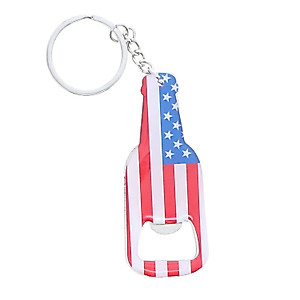 SandT Collection American Flag Beer Bottle Opener Keychain