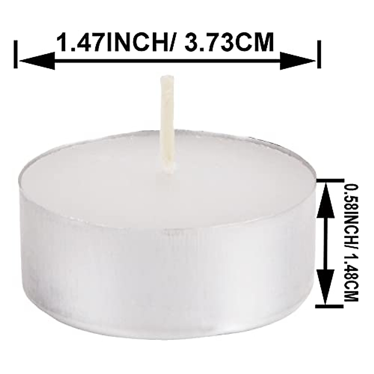 10 Pack Unscented Tea Light Candles 4.5 Hours Smokeless, Dripless Small Votive Mini 1.5" Tealight Candles for Home Decorative, Pool, Shabbat, White