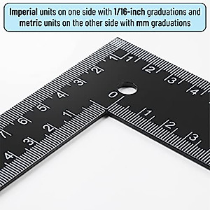 Mr. Pen- Carpenter Square, Framing Square, 8 inch x 12 inch , Carpenters Square , Right Angle Ruler, Framing Tools, L Shape Ruler, Metal Square, Steel Square