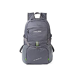 Sharkborough NODLAND Lightweight Backpack, 35L Foldable Hiking Daypack Gray