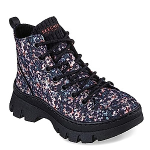 Skechers Women's Roadies Surge-Lotsa Flowers Sneaker, BKMT, 7.5