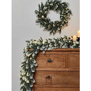 6FT PARTY JOY Seasonal Artificial Christmas Garland Pine Needle Greenery Garland Holiday Outdoor Winter Decor