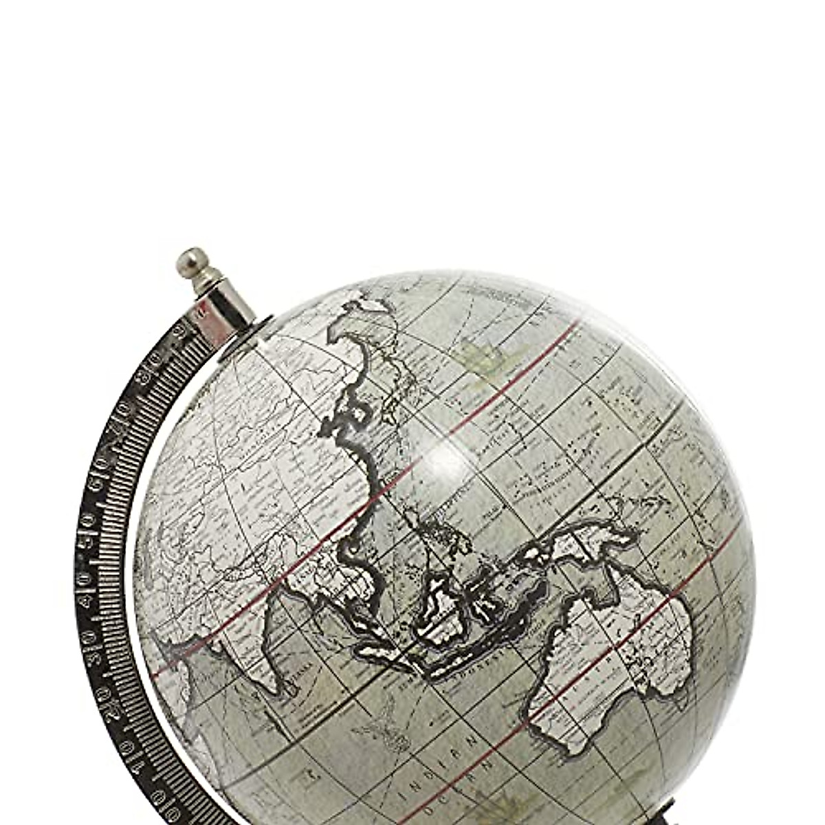Deco 79 Marble Globe with Marble Base, 7" x 7" x 11", White