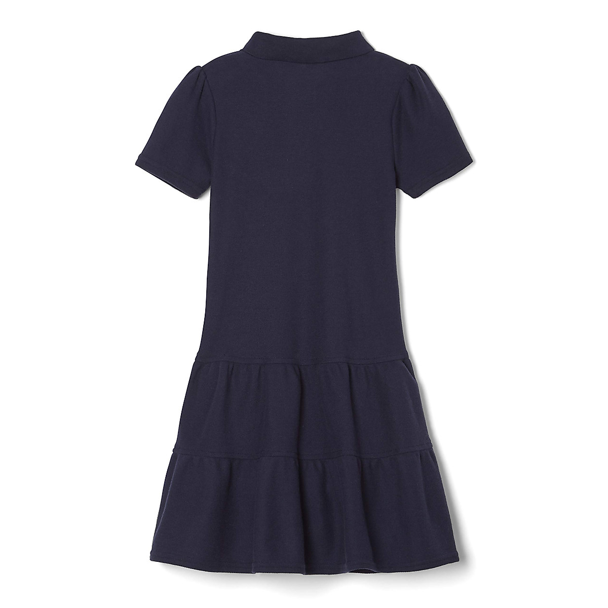 French Toast girls Ruffle Pique Polo School Uniform Dress, Navy, 10 12 US