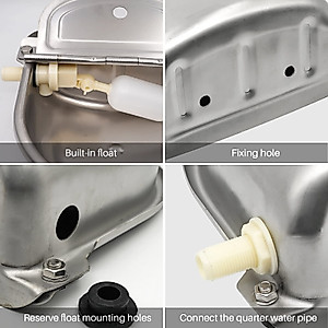 LIUCOGXI Automatic Livestock Waterer Dog Water Bowl Cattle Water Bowl Dog Feeder and Waterer Automatic Cow Drinking Water Bowl Dispenser Stainless Steel Water Trough for Cattle Dog Horse Donkey