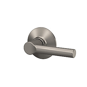 Schlage F10 BRW 619 Broadway Door Lever, Hall & Closet Passage Lock, Satin Nickel
