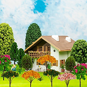 16 Pcs Miniature Fairy Garden Tree Plant Ornamentm, Mixed Model Trees 1-3 Inches, Miniature Dollhouse Pots Decor Moss Bonsai Micro Landscape DIY Craft Garden Ornament