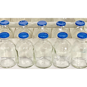 50ml Sterile Vial 10pk (Clear, Molded Glass with Blue Flip Seals)