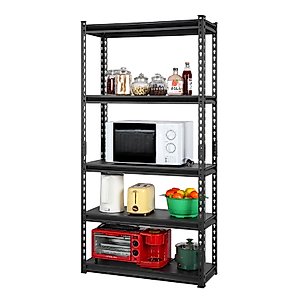 PACHIRA E-Commerce 30" W x 12" D x 59.8" H Metal Storage Shelves, 5 Tier Adjustable Shelving Unit and Storage Office Organization Shelf Pantry Utility Rack