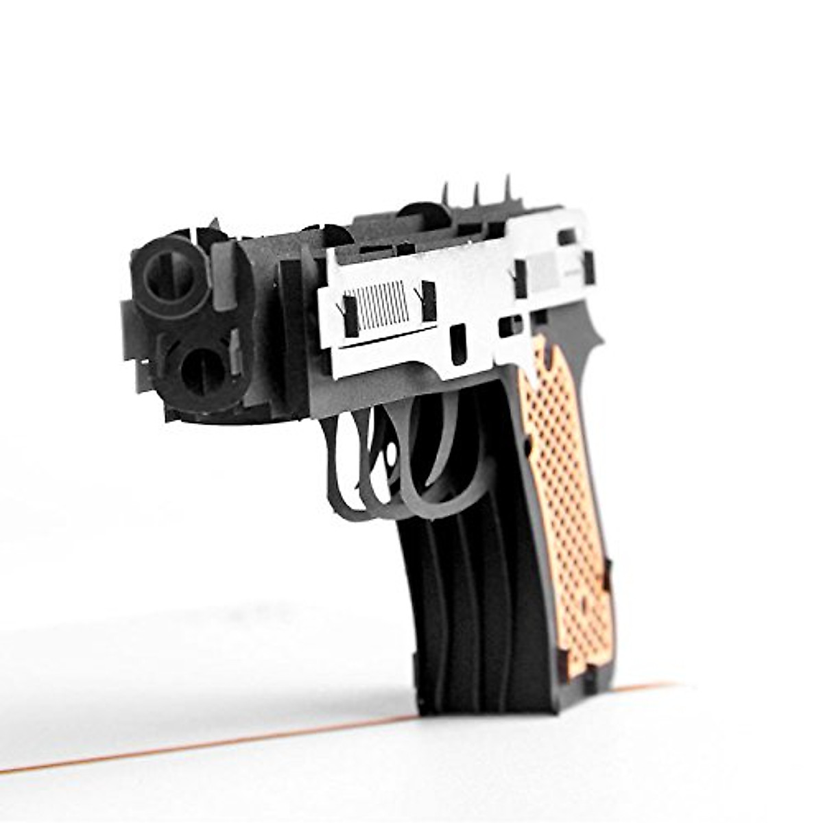 HUNGER Handmade 3D Pop Up Gun Sharpshooter Birthday Cards Creative Greeting Cards Papercraft (Q513202)