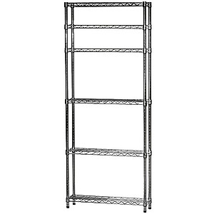 Shelving Inc. 8" d x 24" w x 72" h Chrome Wire Shelving with 6 Tier Shelves, Weight Capacity 800lbs Per Shelf