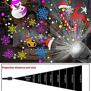 Christmas Projector Lights, with 16 LED Patterns Lights Snow Fall Effect Christmas Light Projector for Patio Garden Xmas Holiday Party Decoration