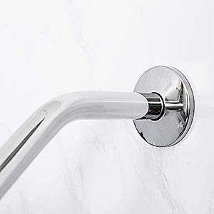 VETTA 8 Inch Shower Arm and Flange, Stainless Steel Construction, Shower Head Extension Extender Pipe Arm, Chrome Finish