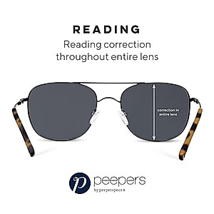 Peepers by PeeperSpecs womens Ultraviolet Reading Sunglasses, Pink/Gold, +2.00