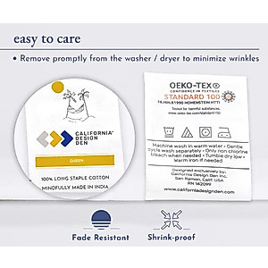 California Design Den Duvet Cover, Queen Size 400 Thread Count Sateen 3 Piece Bedding Set, 100% Pure Cotton Comforter Cover, Two Pillow Shams, Button Closure, Corner Ties, Bright White