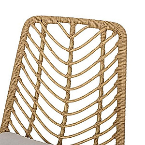 Christopher Knight Home Berrien Outdoor Wicker Chairs, Beige + Light Brown + Black