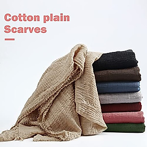 Set of 8 Women Cotton Hijab Scarf Shawl for Season Lightweight Head Wraps Hijabs for Women Muslim (Bright Colors)