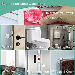 Door Stopper Wall Protector - Wall Shield Bumper Guard from Door Knobs, Sturdy Self Adhesive, Soft and Transparent ,Washable and Reusable Shock Absorbent Gel for Home Office (Classic Round, 6pcs)