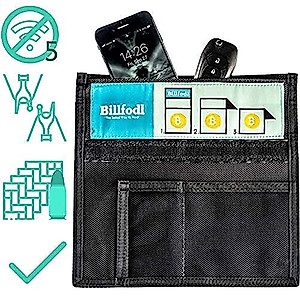 Billfodl - Faraday Bag (Large) - RFID Blocking Bags for Phones, Tablets, Cryptocurrencies, Backups and Key Fobs - Anti-Theft, Anti-Hacking Signal Blocking Pouch - Faraday Cage Protectors