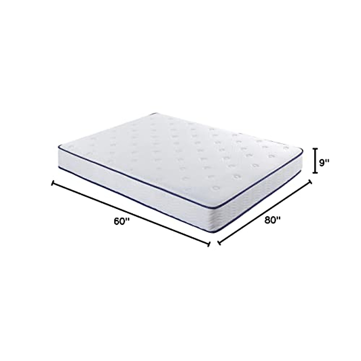 Olee Sleep 9 Inch Breeze Gel Infused Memory Foam Innerspring Mattress, Mattress in a Box, CertiPUR-US Certified, Queen