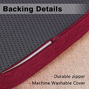 Shinnwa Kitchen Chair Cushions Set of 4 with Ties Memory Foam Dining Chair Pads Thickened Decorative Seat Cushions for Dorm Chairs 16.5 x 16.25 inches Burgundy