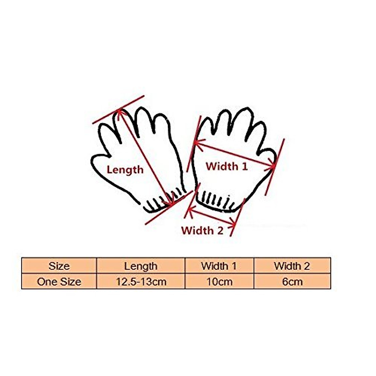 Toddler Unisex Baby Girl Boy Solid Color Warm Knit Gloves Magic Stretch Mittens Winter (1-4 Years, Red)