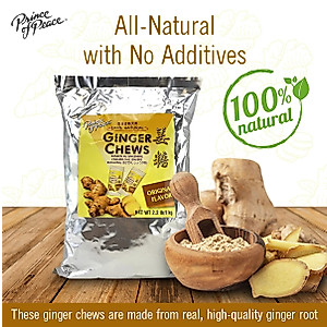 Prince of Peace Ginger Chews with Lemon, 2.2lb/1 kg. – Candied Ginger – Candy Pack – Ginger Chews Candy – Natural Candy