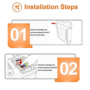 Run Star Remanufactured Ink Cartridge Replacement for Epson 200XL T200XL 200 T200XL for Expression Home XP-200 XP-300 XP-310 XP-400 XP-410 Workforce WF-2520 WF-2530 WF-2540, Black Cyan Magenta Yellow