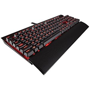 CORSAIR K70 RAPIDFIRE Mechanical Gaming Keyboard - Backlit Red LED - USB Passthrough & Media Controls - Fastest & Linear - Cherry MX Speed,CH-9101024-NA