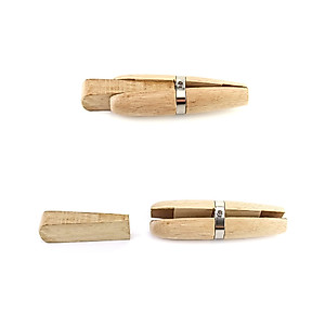 QWORK Wooden Ring Clamp, Hand Tool Wire Clamp for Jewelry Making Stone Setting Engraving Repair