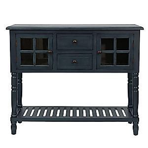 Decor Therapy Morgan Two Door Console Table, Antique Navy
