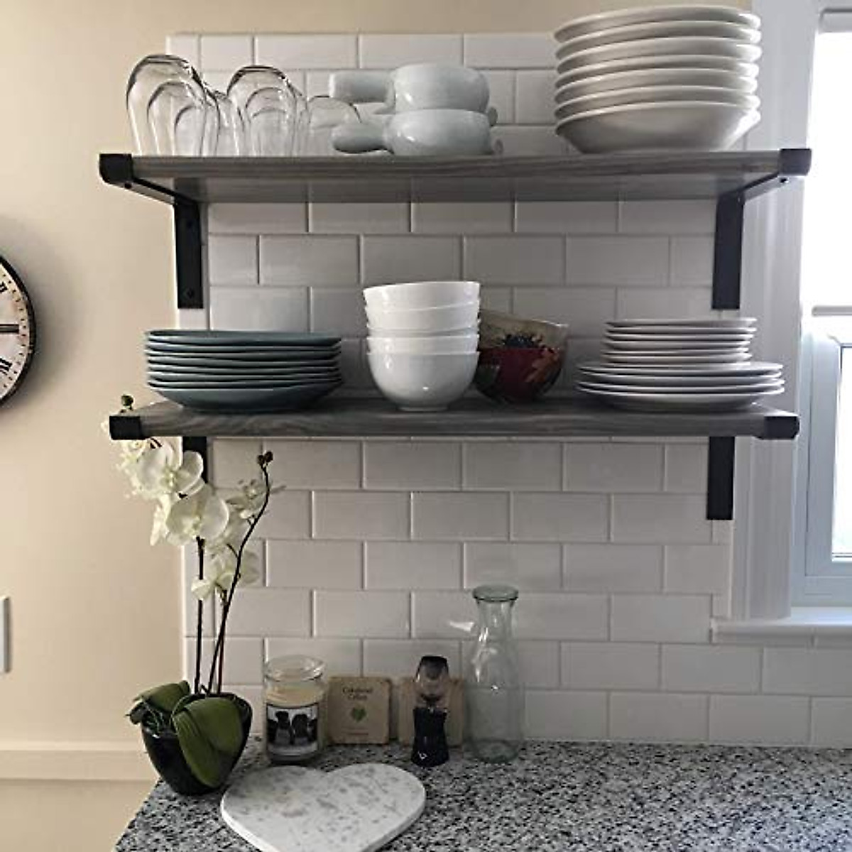 2 Pack - Lip Shelf Bracket, Iron Shelf Brackets, Metal Shelf Bracket, Industrial Shelf Bracket, Modern Shelf Bracket, Shelving