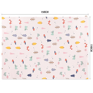 ARYIKUM Minky Baby Blanket Quilt,Lightweight Warm Baby Girls Blanket with Dotted Backing &Zipper,Baby Crib Comforter Toddler Quilt,Nursery, Stroller Blanket.(43x60 Inch,Zipper)