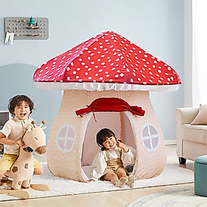 Asweets Mushroom Tent Kids Playhouse Tent – Boys and Girls Play Fort with Exquisite Design for Imaginative Indoor/Outdoor Play Tent