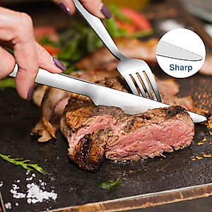 60 Piece Silverware Set For 12, Stainless Steel Flatware/Tableware Set Include Spoons/Forks/Knives, Yoehka Mirror Polished Cutlery Set For Home Kitchen Restaurant Hotel, Durable,Dishwasher Safe