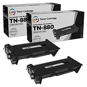 LD Products Compatible Toner Cartridge Replacement for Brother TN880 Super High Yield (Black, 2-Packs) for use in DCP-L6600DW, HL-L6200DW, HL-L6200DWT, HL-L6250 DN, HL-L6250DW & HL-L6300 DWT