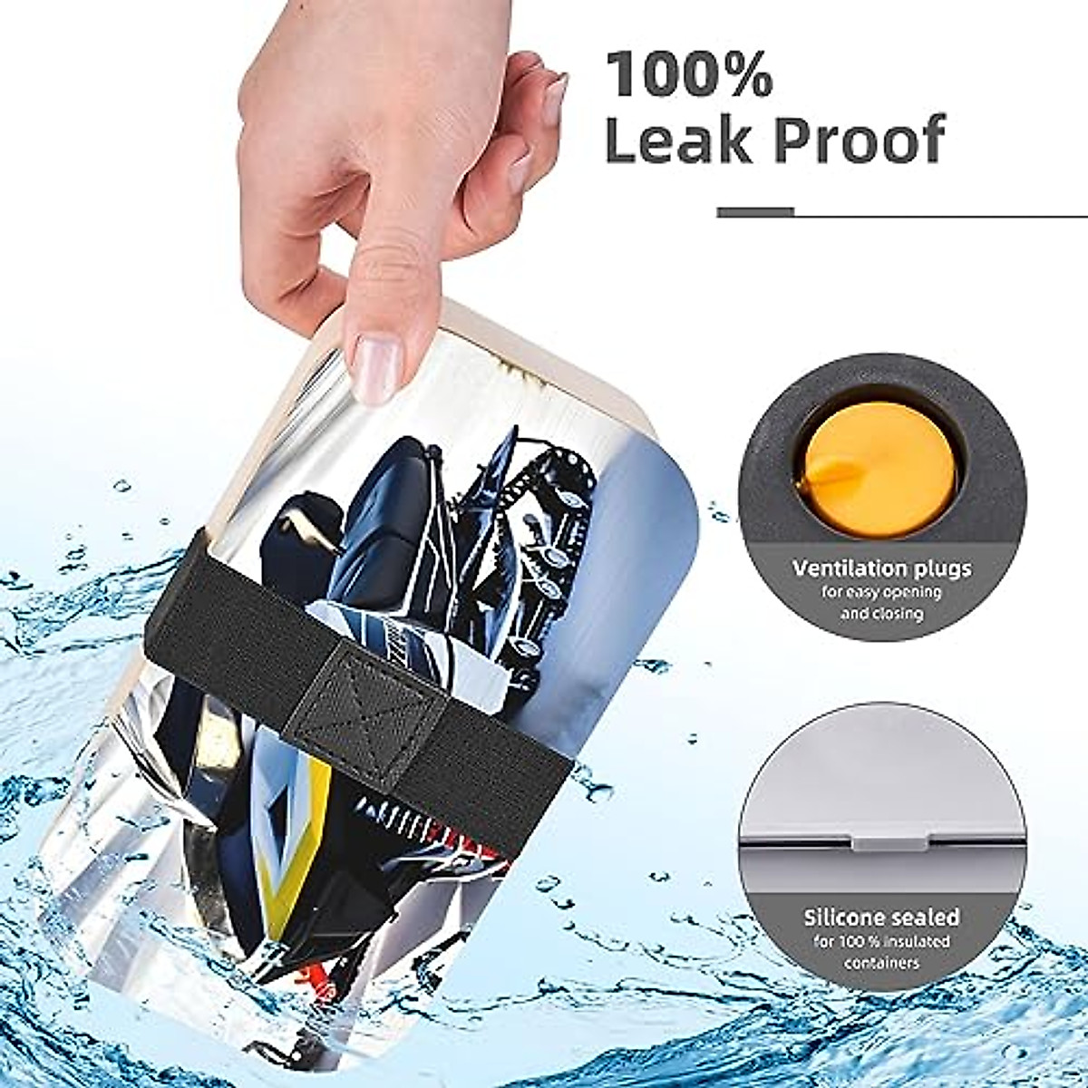 Advanced Snowmobile Adult Lunch Box, Bento Box, With Cutlery Set Of 3, 2 Compartments, Rectangular, Lunch Box For Adults