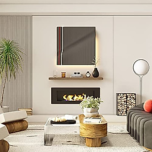 WELLAND 12" Deep Wall Shelves, Floating Wall Shelf Large Floating Shelves, 47.24" L x 11.81" D x 2" T, Deeper Than Others, Retro