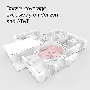 weBoost Home Studio Lite - Cell Phone Signal Booster for Verizon and AT&T only | Boosts 5G, 4G LTE up to 1,500 sq. ft | Made in the U.S. | FCC Approved (model 471101)