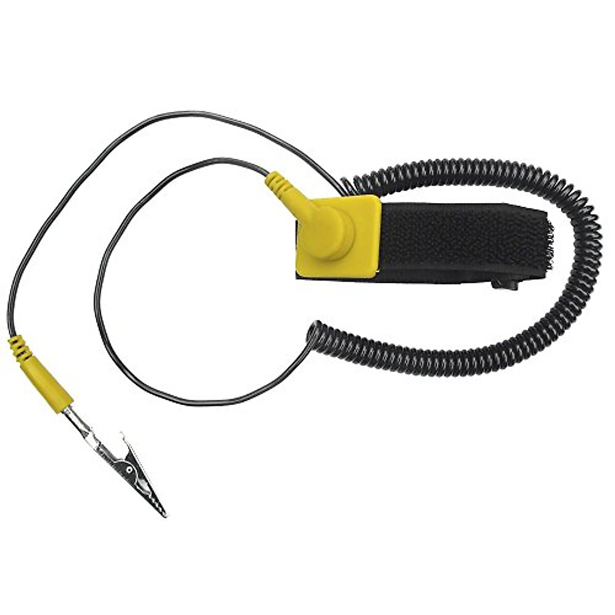 KingWin ATS-W24YKingwin Anti Static Wrist Strap Yellow, Adjustable ESD Wrist Band Fits Your Wrist Comfortably. Grounding Bracelet to Protect Your PC Computer or Electronics from Static Electricity