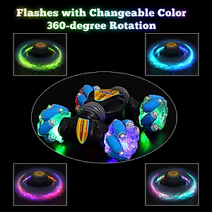 Remote Control Car,Gesture Sensing Car Hand Remote Controlled Car Stunt Crawler Double Sided Rotating 360 Rotating 2.4 GHz Remote Control Car Toy for Girls Boys