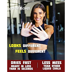 SPIDER CHALK Extreme Grip No Mess Weightlifting Liquid Chalk Made in The USA - Lab-Grade for Powerlifting and Gym