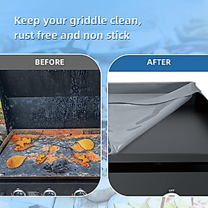 Silicone Griddle Mat for Blackstone 22 inch Tabletop Griddle, Upgraded Full Edge Coverage Griddle Cover, 100% Food Grade Silicone Griddle Cover, Outdoor Griddle Accessories for Blackstone