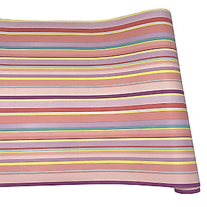 SimpleLife4U Rainbow Stripes Shelf Liner Self-Adhesive Furniture Paper Refurbish Old Makeup Storage Boxes Nightstand 17.7 Inch by 13 Feet