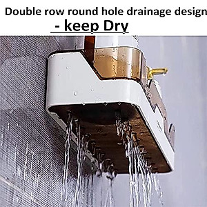 MRPAPA Bathroom Organizer Shower Caddy 2 Pack Wall Mounted Bath Shelves Kitchen Organization and Storage Bathroom Wall Mount Adhesive Shower Caddy Corner Shampoo Holder No Drilling Spice Rack