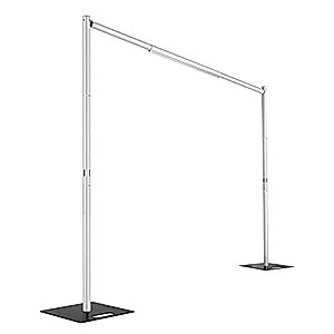 Hecis Pipe and Drape Backdrop Stand Kit 8ft x 10ft, Backdrop Stand Heavy Duty Wedding Backdrop for Events Wedding Decoration Backdrop Frame