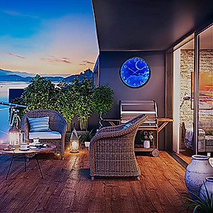 OCEST Night Light Wall Clock for Bedroom, 12 Inch Silent Battery-Operated LED Wall Clocks for Living Room/Kitchen, Glow in The Dark Large Digital Display Wall Clock Kids Birthday Gift -Moon